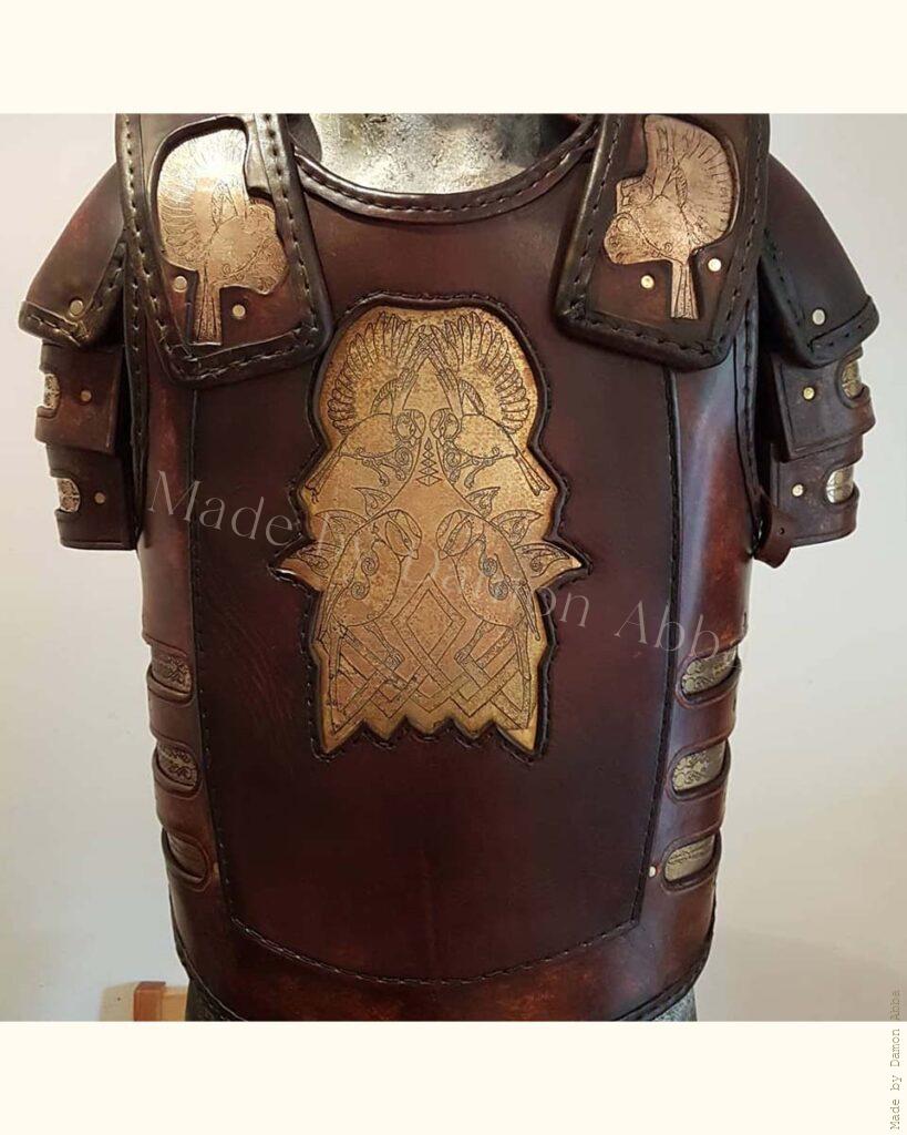 Torso Armour -Celtic Emboss on Copper with Pauldrons New Design ...